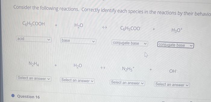 Solved Consider the following reactions. Correctly identify | Chegg.com