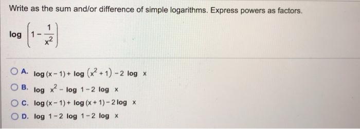 Solved Write as the sum and/or difference of simple | Chegg.com