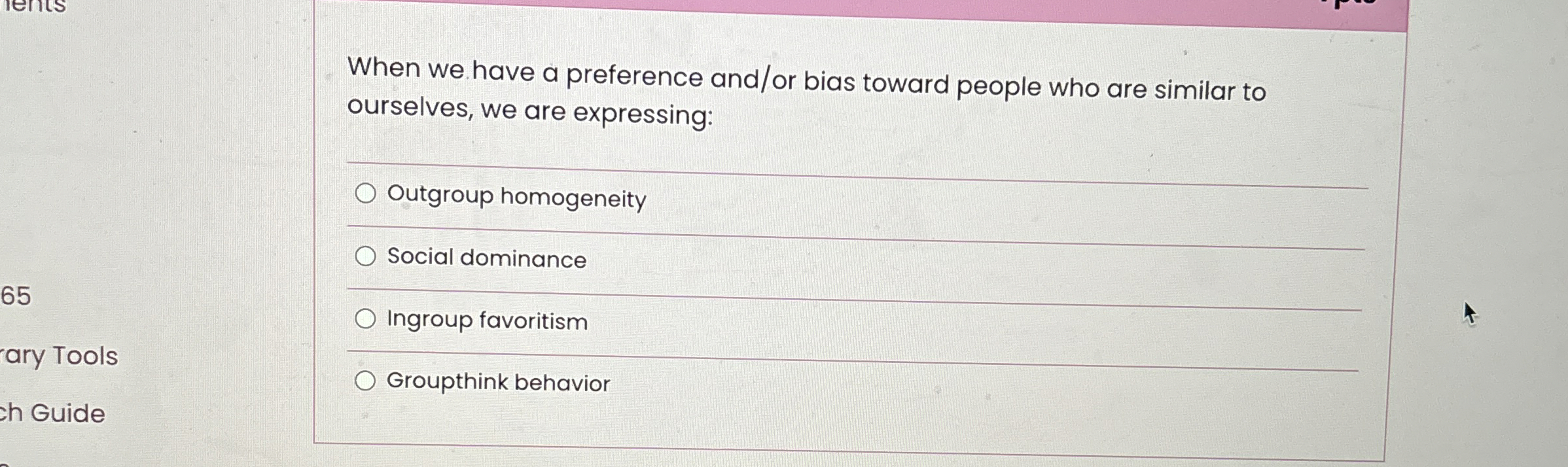 Solved When we have a preference and/or bias toward people | Chegg.com