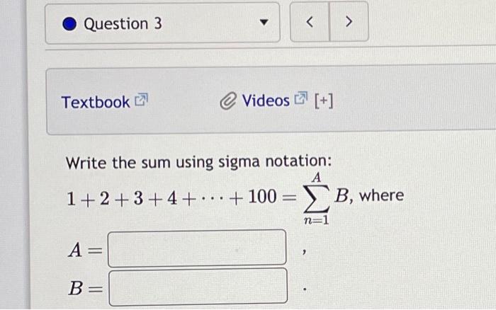 Solved Write the sum using sigma notation: | Chegg.com