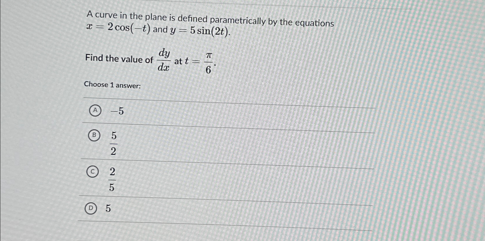 Solved A curve in the plane is defined parametrically by the | Chegg.com