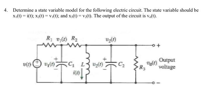 Solved Determine a state variable model for the following | Chegg.com