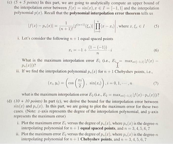 Solved 2. (40 points) (Choice of Interpolating point) Let | Chegg.com