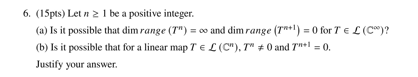 Solved ( 15pts ﻿Let n≥1 ﻿be a positive integer.(a) ﻿Is it | Chegg.com
