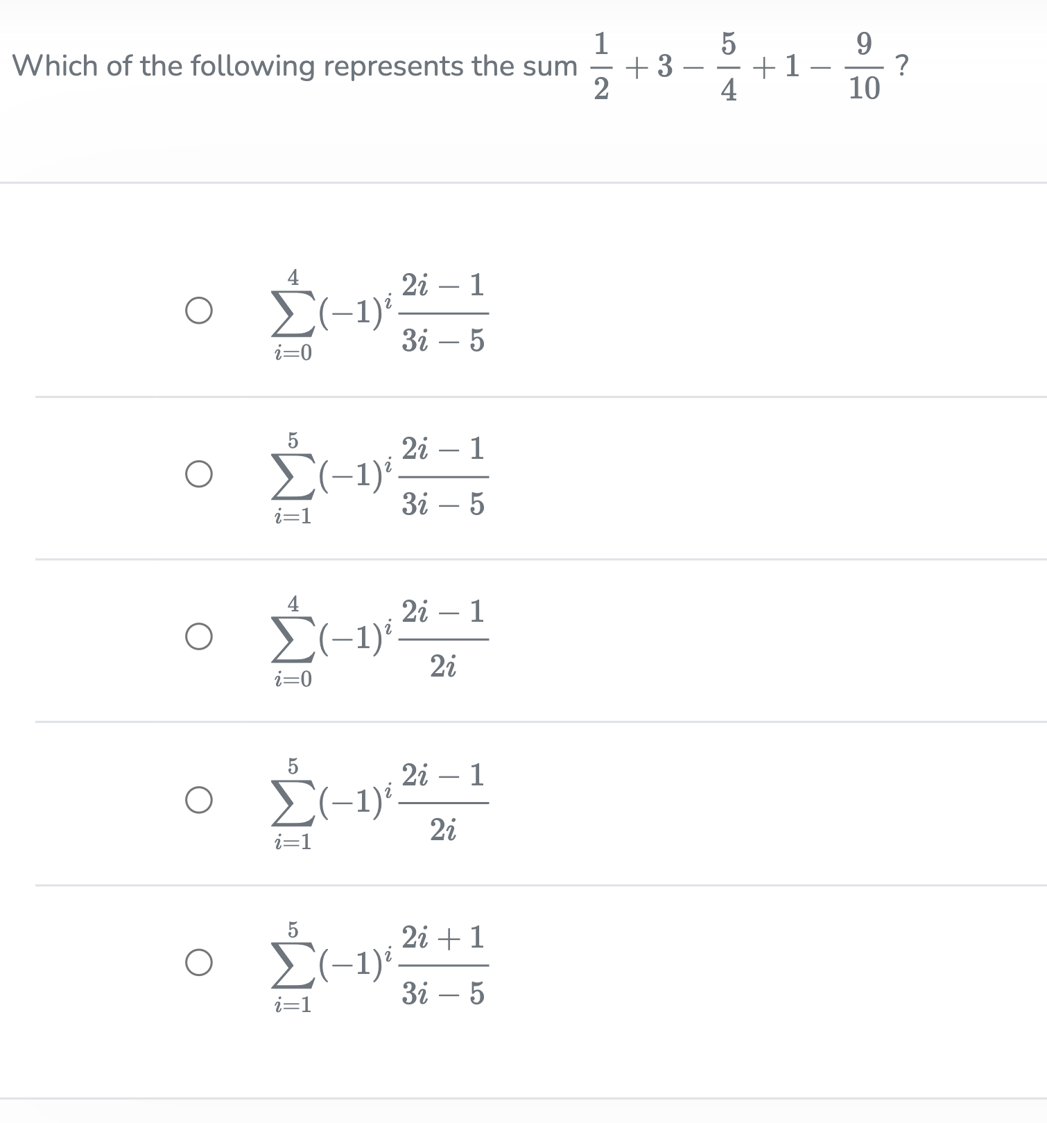 Solved Which of the following represents the sum | Chegg.com