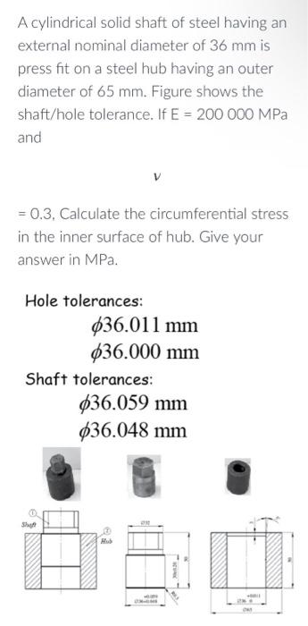 Solved A cylindrical solid shaft of steel having an external | Chegg.com