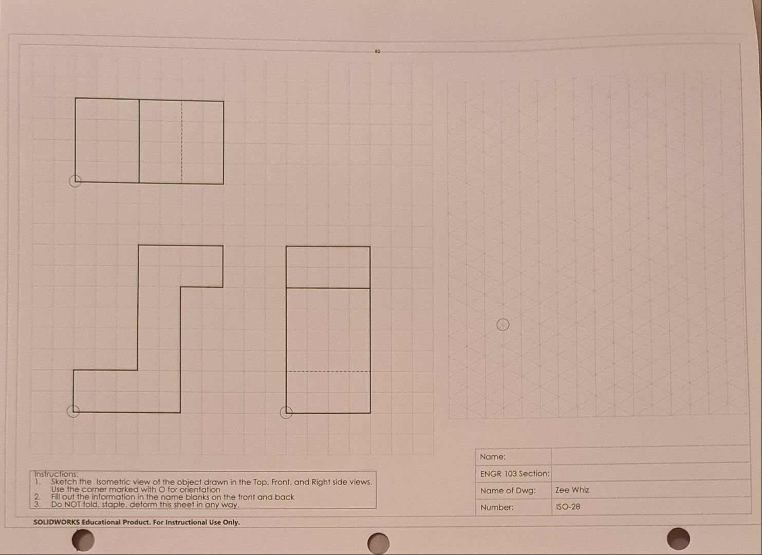 Solved Name: ENGR 103 Section: Instructions: 1 Sketch the | Chegg.com
