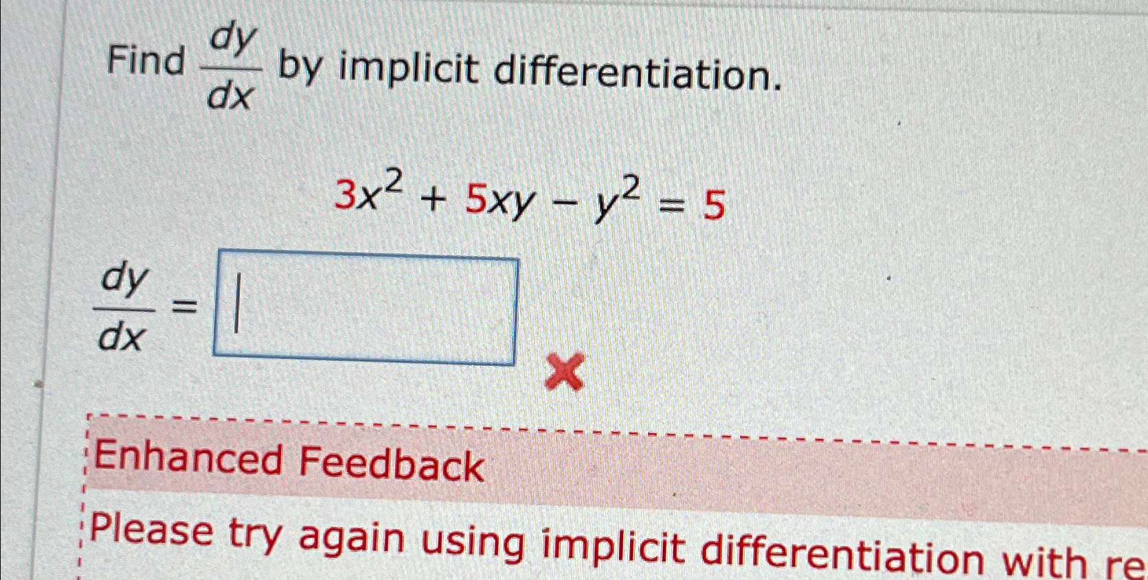 Solved Find dydx ﻿by implicit | Chegg.com