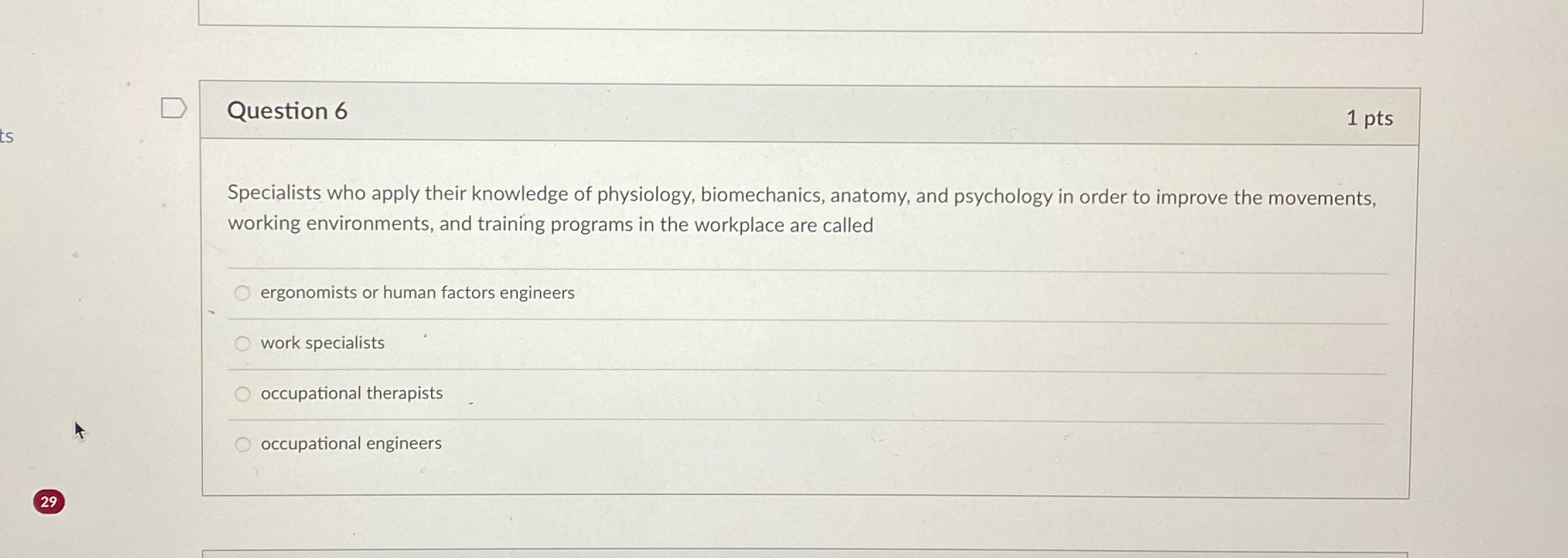 Solved Question 61 ﻿ptsSpecialists who apply their knowledge | Chegg.com
