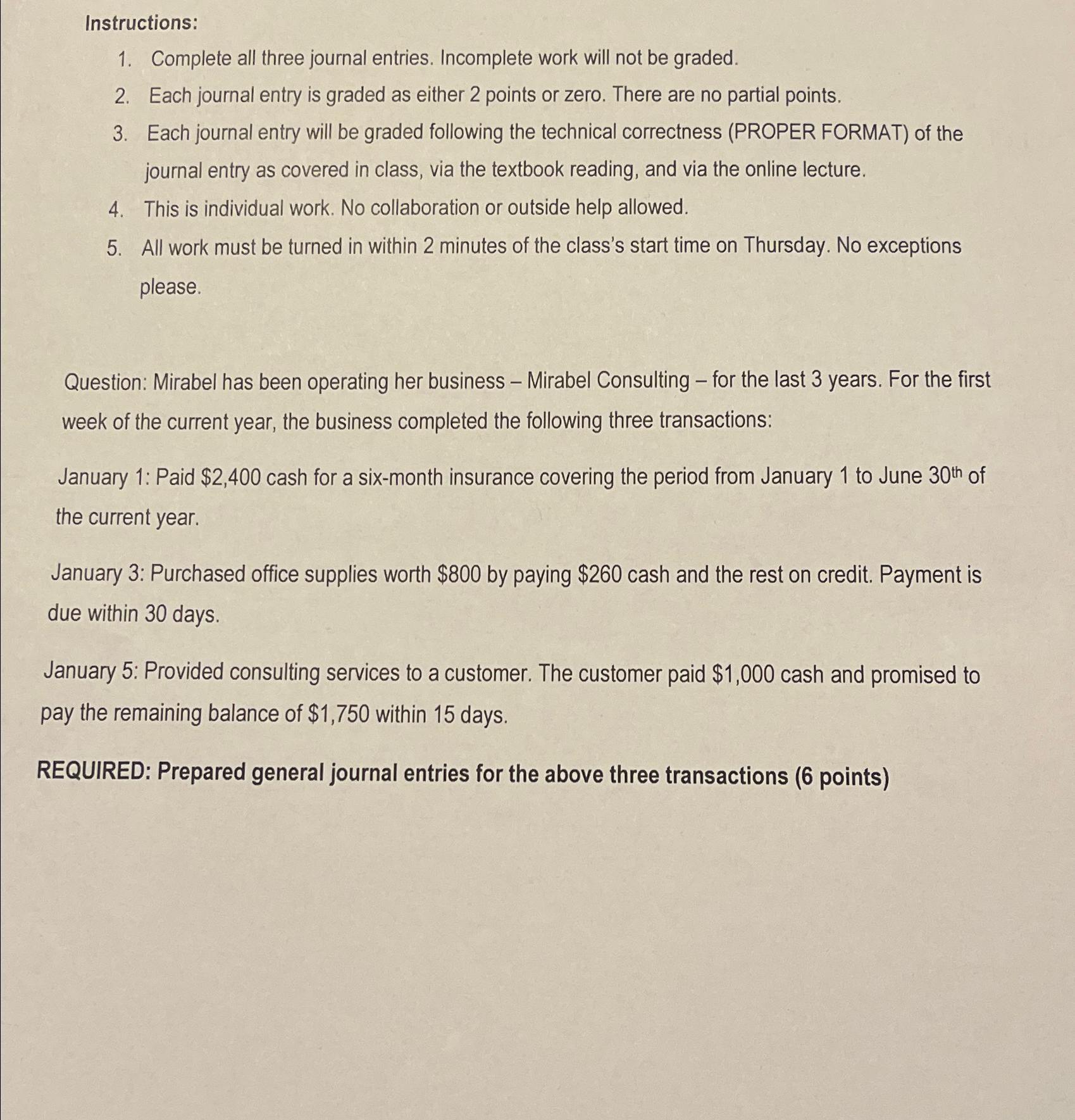 Solved Instructions:Complete all three journal entries. | Chegg.com