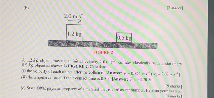 Solved B 2 0 M S 1 2 Kg Figure 2 0 5 Kg [2 Marks] A 1 2 Kg