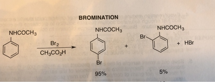 Solved BROMINATION NHCOCH3 NHCOCH3 NHCOCH3 Br Br2 +HBr | Chegg.com