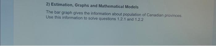 2) Estimation, Graphs and Mathematical Models The bar | Chegg.com
