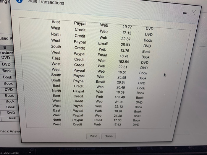 In the accompanying Sales Transactions data, use | Chegg.com