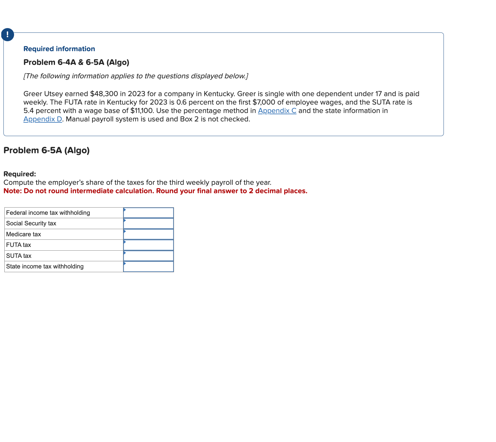 Solved Required informationProblem 6-4A & 6-5A (Algo)[The | Chegg.com