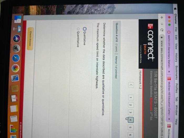 Solved Determine whether the data described are qualitative | Chegg.com