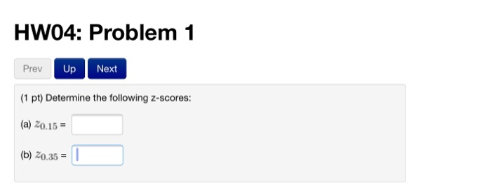 Solved HW04: Problem 1 Prev Up Next (1 pt) Determine the | Chegg.com