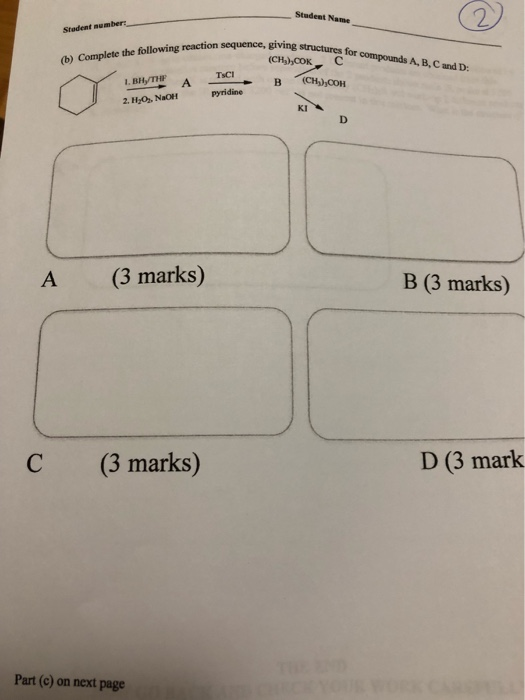 Solved 44. (a) Supply the missing structures A and B. H;O A | Chegg.com