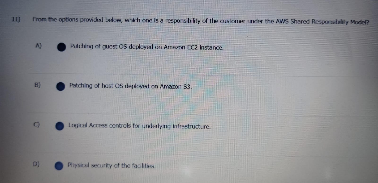 Solved From the options provided below, which one is a | Chegg.com