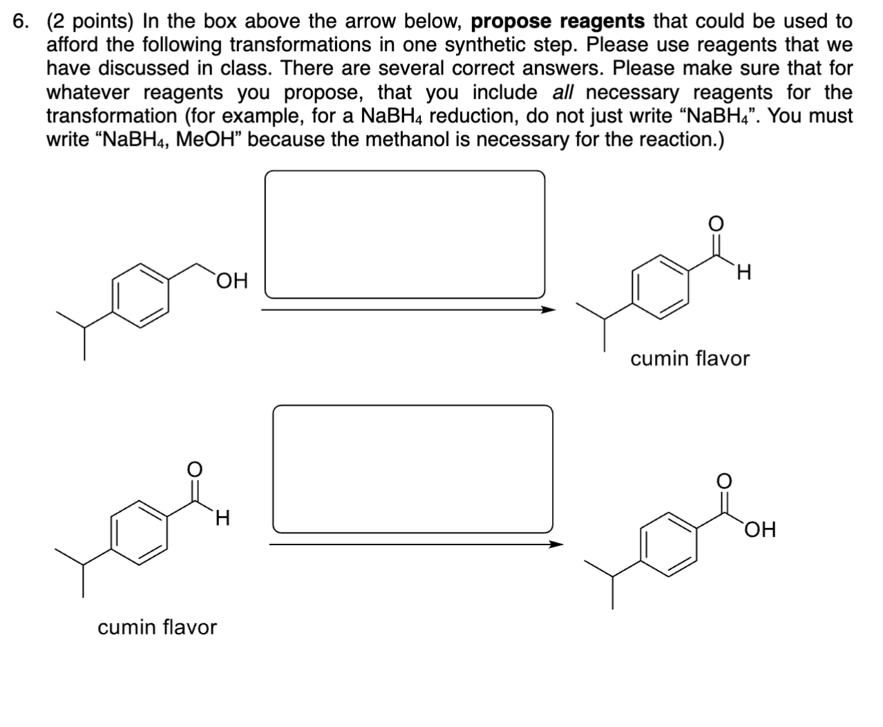 Solved 6. (2 ﻿points) ﻿In the box above the arrow below, | Chegg.com