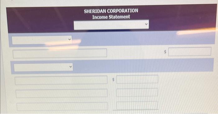 Solved Sheridan Corporftion began operations on January 1, | Chegg.com