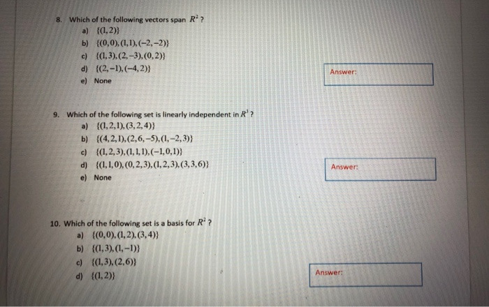 Solved 6. Determine which of the following subsets of R are | Chegg.com
