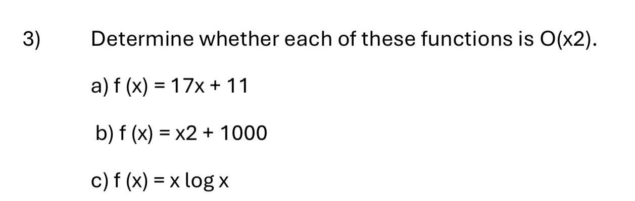 Determine whether each of ﻿these functions | Chegg.com