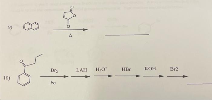Solved 9) 0) FeBr2 LAH HOHH3+ | Chegg.com