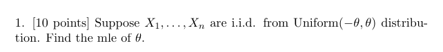 Solved [10 ﻿points] ﻿Suppose x1,dots,xn ﻿are i.i.d. ﻿from | Chegg.com