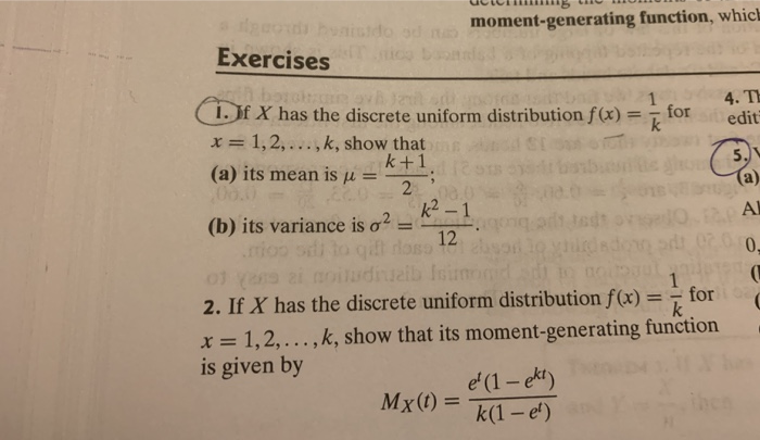 Solved ULTILI LIL U10 moment-generating function, which to | Chegg.com