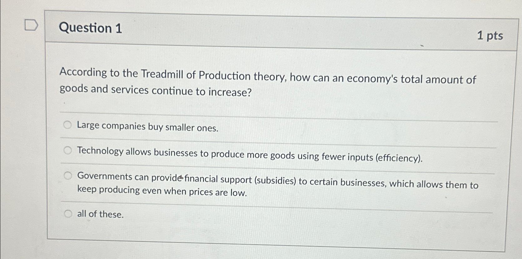 Solved Question 11 ﻿ptsAccording to the Treadmill of | Chegg.com