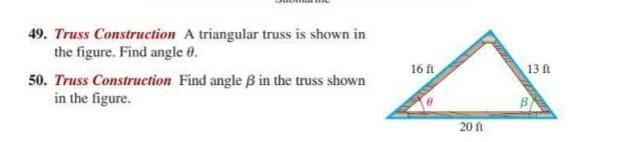 Solved 49. Truss Construction A triangular truss is shown in | Chegg.com