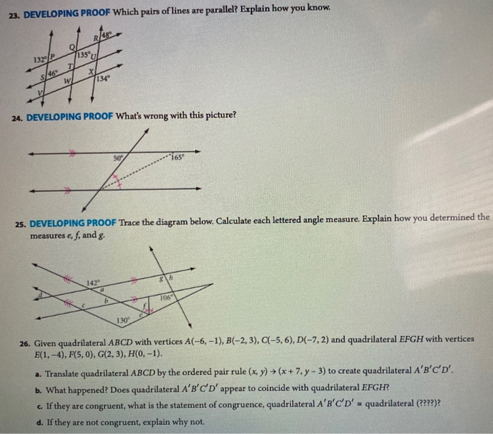 Solved 23. DEVELOPING PROOF Which pairs of lines are | Chegg.com
