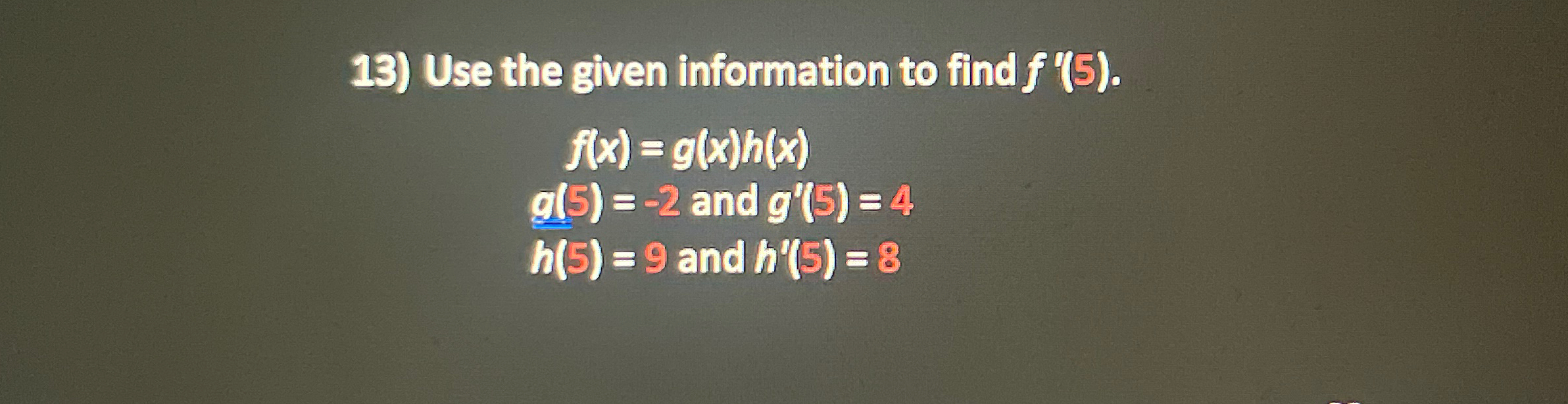 Solved Use the given information to find | Chegg.com