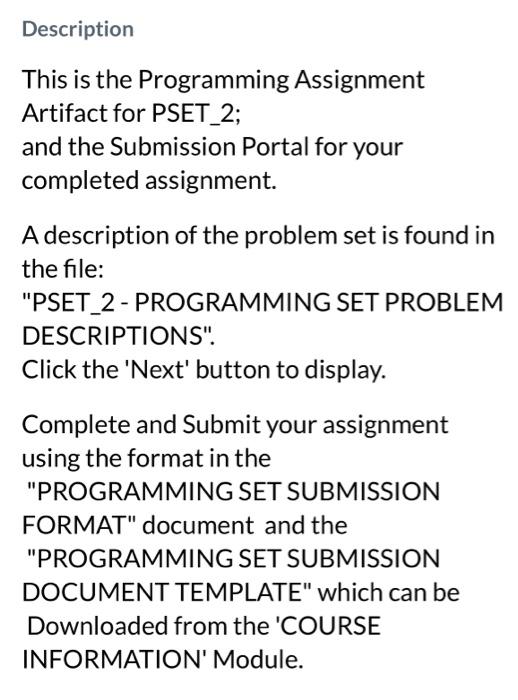 Solved Description This Is The Programming Assignment