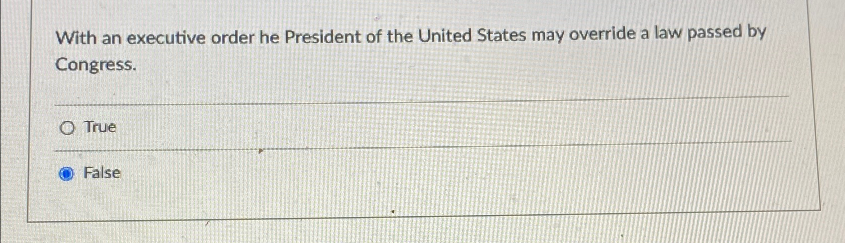 Solved With an executive order he President of the United | Chegg.com