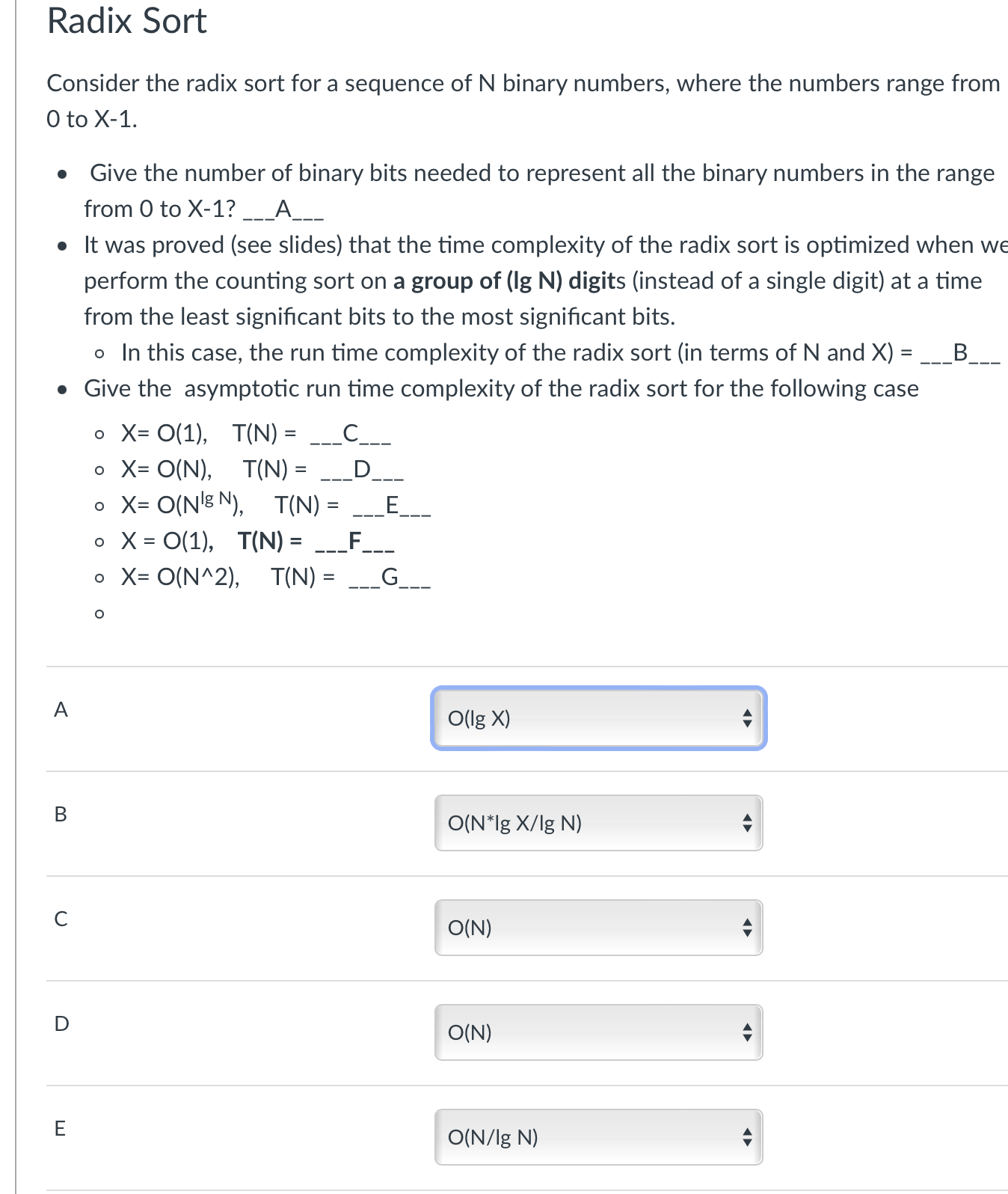 Solved Radix Sort Consider the radix sort for a sequence of | Chegg.com