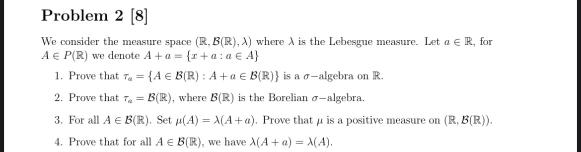 Solved Measure theoryplease solve the equation step by | Chegg.com