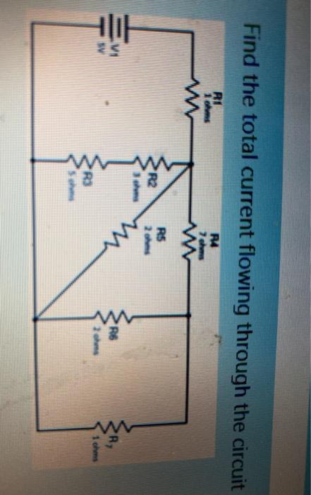 Solved Find the total current flowing through the circuit RI | Chegg.com