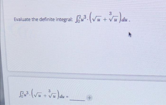 Solved 3 Evaluate the definite integral: Sous. (Vu+ Vu lau. | Chegg.com