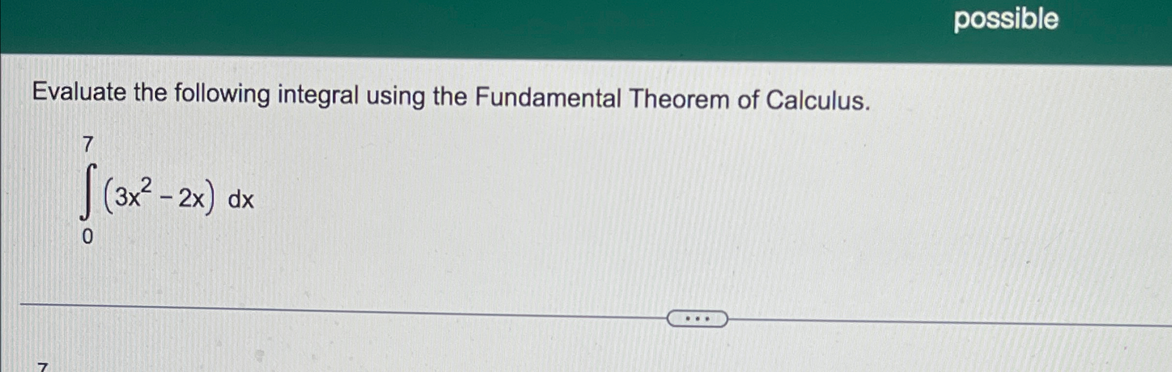 Solved Evaluate the following integral using the Fundamental | Chegg.com