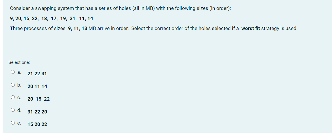 Solved Consider a swapping system that has a series of holes | Chegg.com