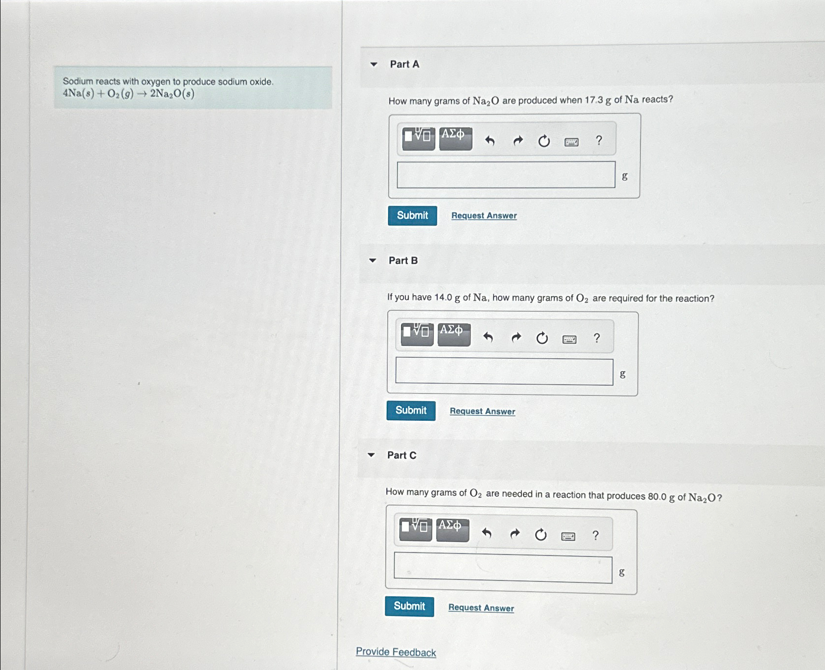 Solved Sodium reacts with oxygen to produce sodium | Chegg.com