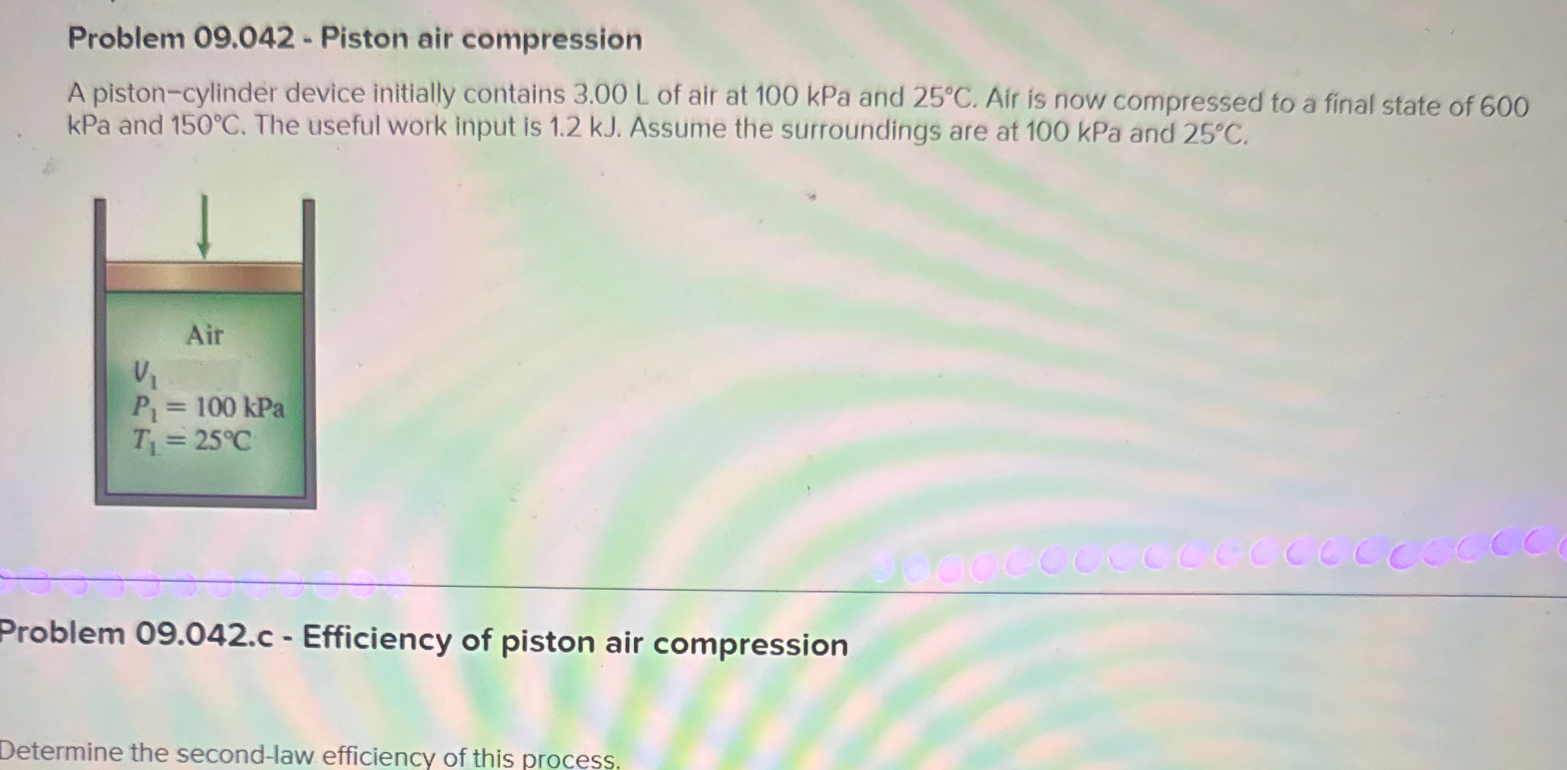 Solved Problem 09.042 - ﻿Piston air compressionA | Chegg.com