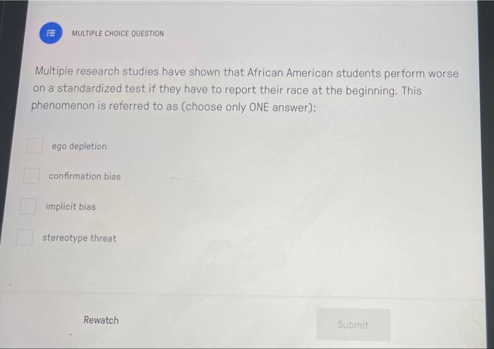 Solved !!! MULTIPLE CHOICE QUESTION Multiple research | Chegg.com