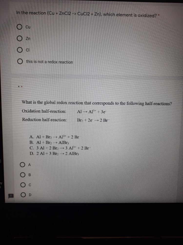 Solved In the reaction (Cu + ZnCl2 -> CuCl2 + Zn), which | Chegg.com