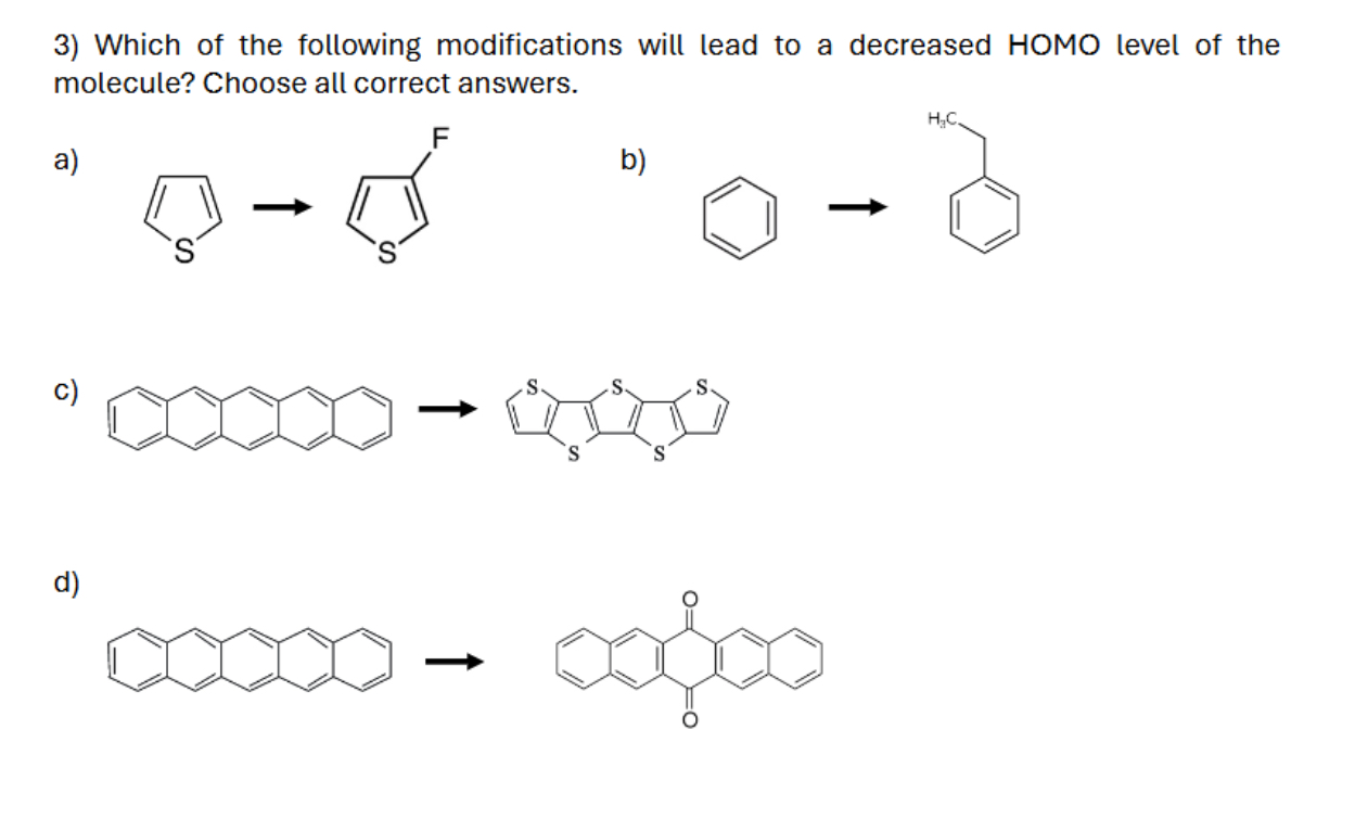 Solved Which of the following modifications will lead to a | Chegg.com