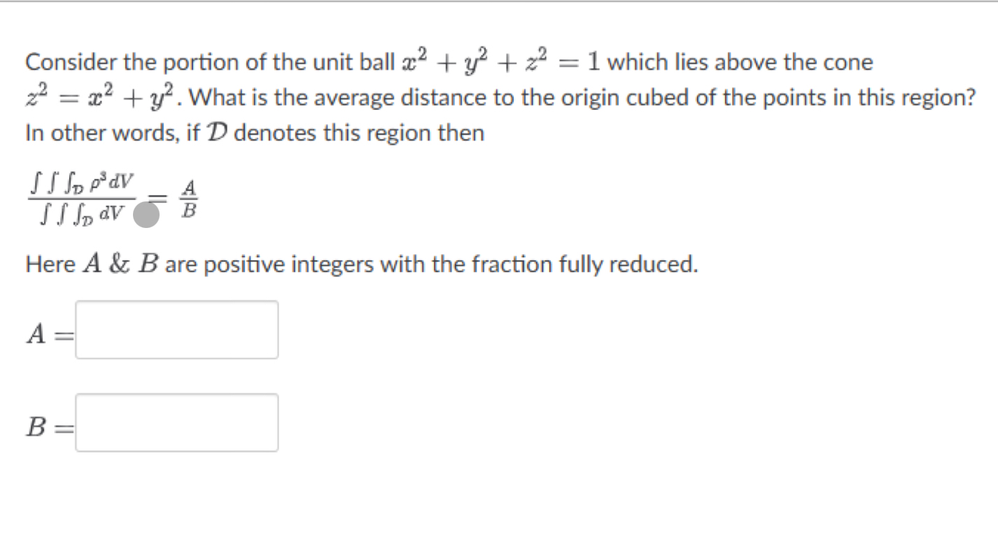 Solved Consider the portion of the unit ball x2+y2+z2=1 | Chegg.com