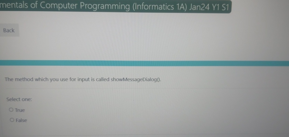 Solved mentals of Computer Programming (Informatics 1A) | Chegg.com Solved mentals of Computer Programming (Informatics 1A) | Chegg.com