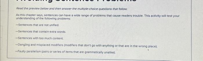 To write o unified sentence, you should Multple | Chegg.com